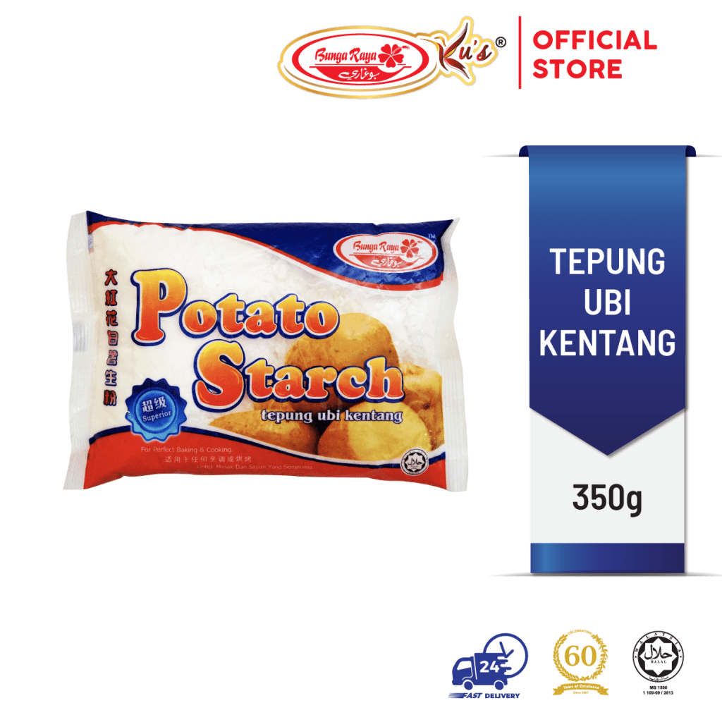 Tepung Ubi Kentang / Potato Starch 350g (Bunga Raya Ku's) - Baking ...