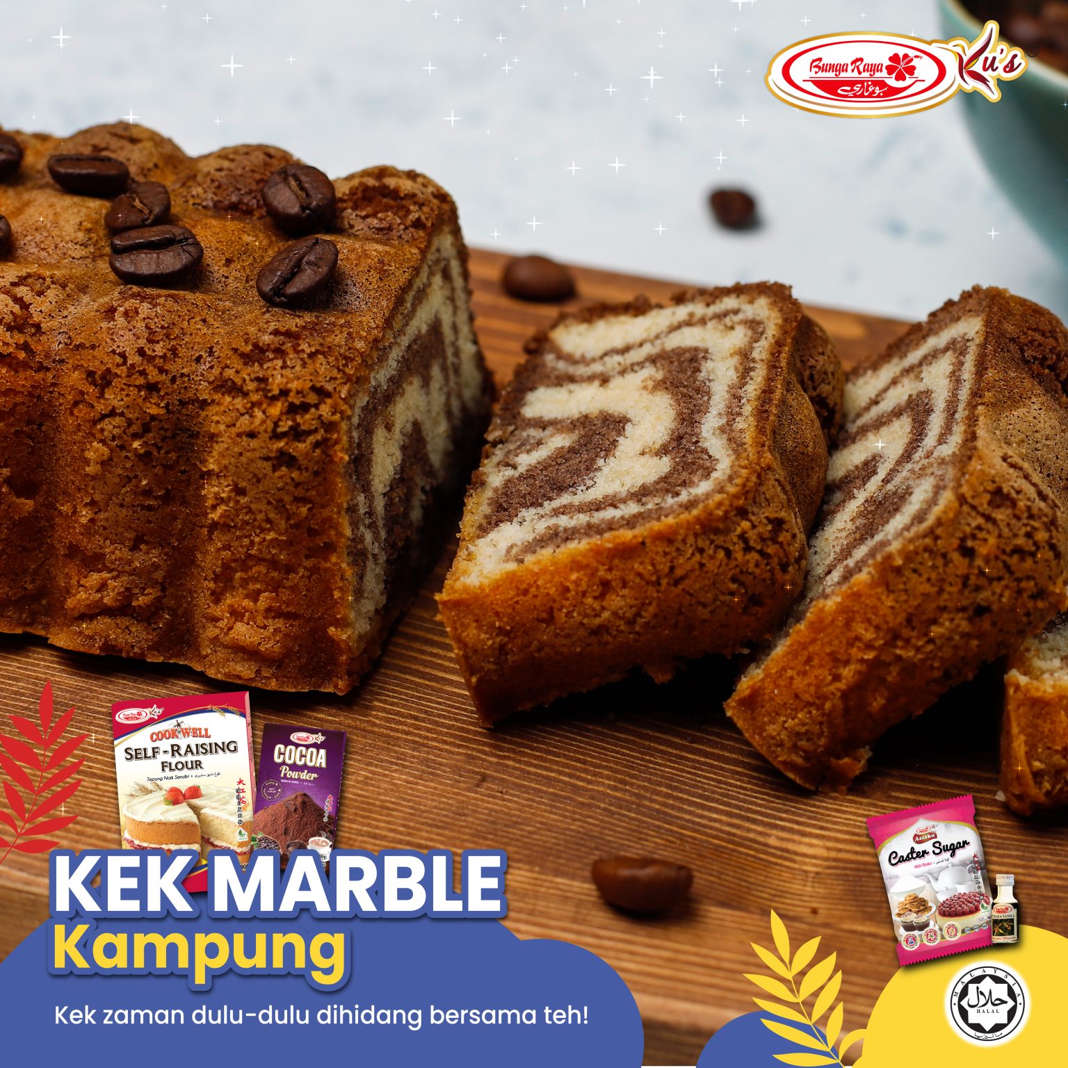 Kek Marble | Marble Cake - Baking & Cooking Made Easy with BUNGA RAYA ...