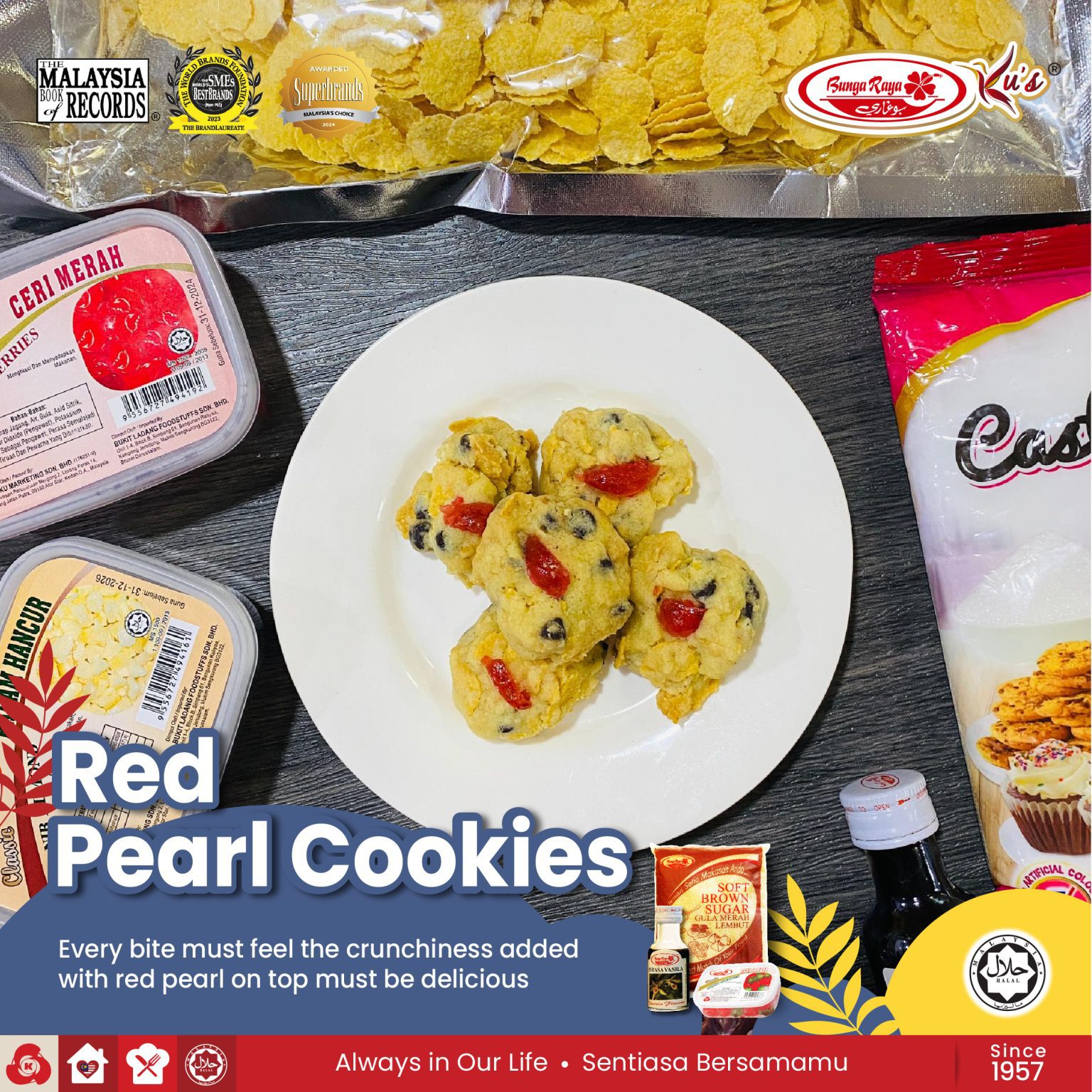 Red Pearl Cookies - Baking & Cooking Made Easy with BUNGA RAYA KU'S ...